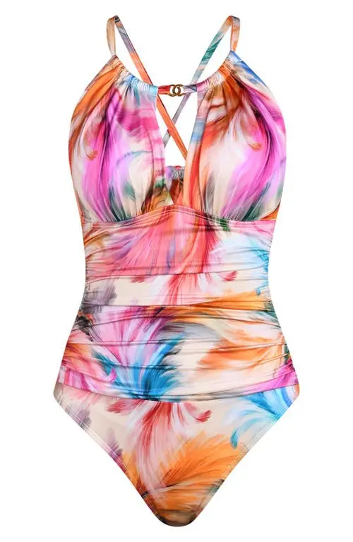 La Blanca Feathered Impression One-piece Swimsuit