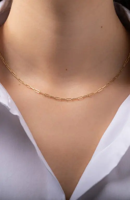 ZOE LEV 14k Gold Paper Clip Chain Necklace