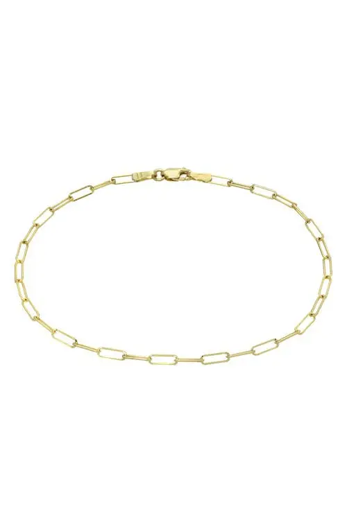 ZOE LEV Paper Clip Chain Bracelet - Yellow Gold