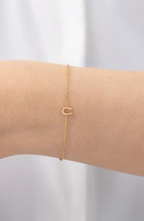 ZOE LEV 14k Gold Horseshoe Chain Bracelet