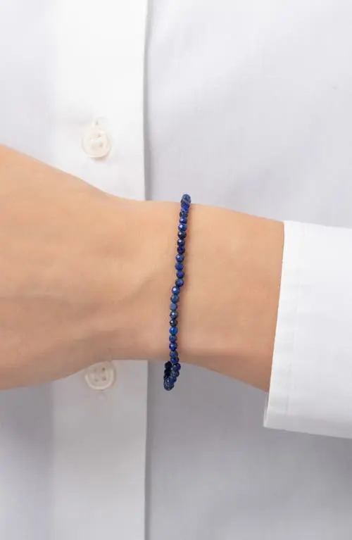 ZOE LEV Lapis Lazuli Beaded Stretch Bracelet