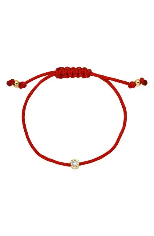 ZOE LEV Lab-grown Diamond Fortune Bracelet - Red