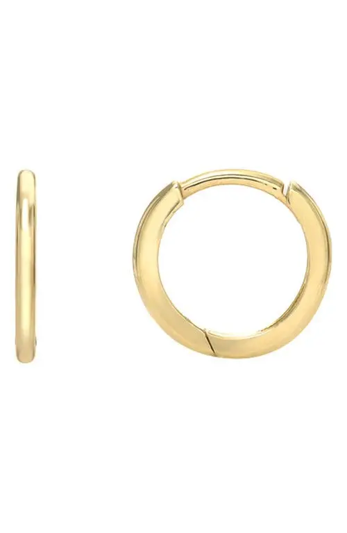 ZOE LEV Small Huggie Hoop Earrings - Yellow Gold