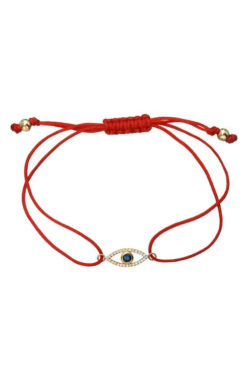 ZOE LEV Diamond And Sapphire Evil Eye Friendship Bracelet - Red