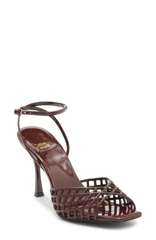 Jeffrey Campbell Lattix Ankle Strap Jelly Sandal - Brown