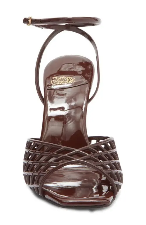 Jeffrey Campbell Lattix Ankle Strap Jelly Sandal - Brown