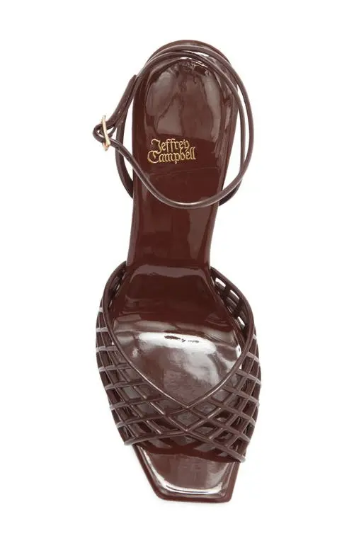 Jeffrey Campbell Lattix Ankle Strap Jelly Sandal - Brown