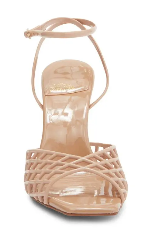 Jeffrey Campbell Lattix Ankle Strap Jelly Sandal - Natural