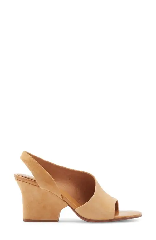 Jeffrey Campbell Pastiche Half D'orsay Sandal - Camel Suede