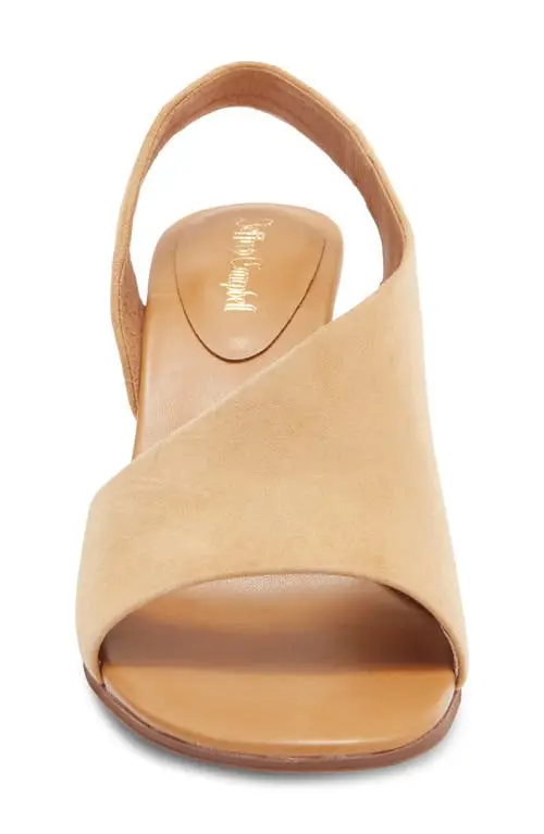 Jeffrey Campbell Pastiche Half D'orsay Sandal - Camel Suede