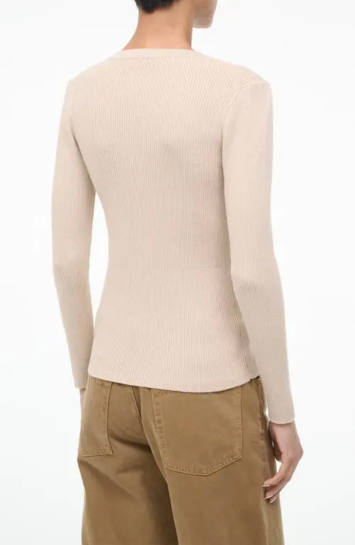 Staud Cargo Wool & Cotton Rib Cardigan