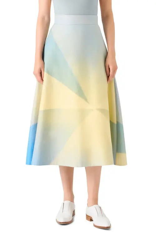Akris Sunbeam A-line Midi Skirt - Multicolor