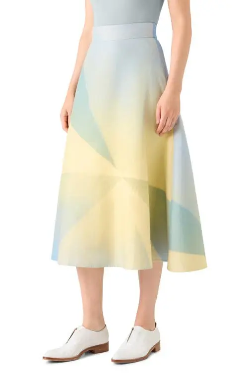 Akris Sunbeam A-line Midi Skirt