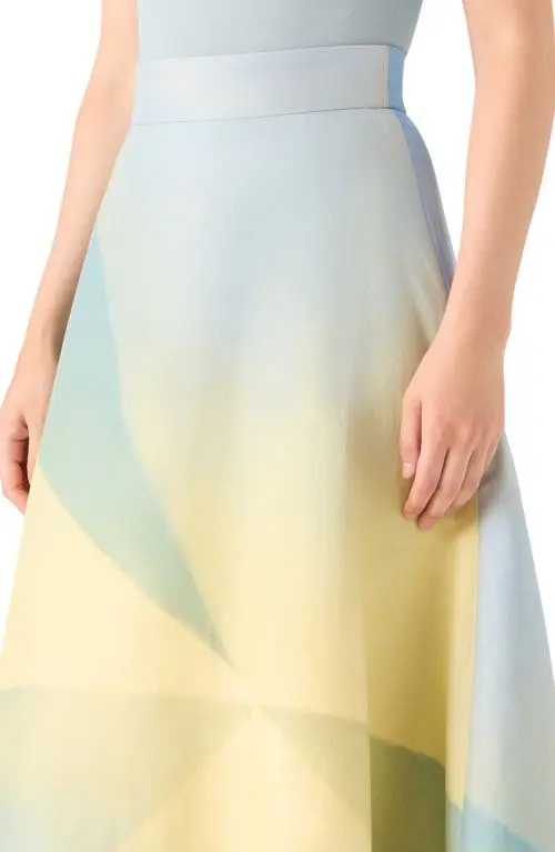 Akris Sunbeam A-line Midi Skirt