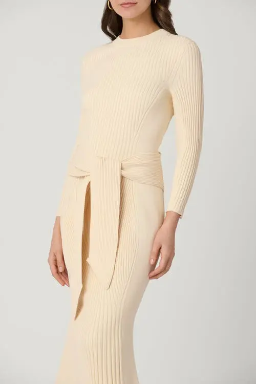 Shoshanna Tie Knit Midi Dress