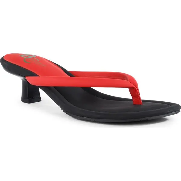 Bc Footwear Riptide Kitten Heel Sandal - Red