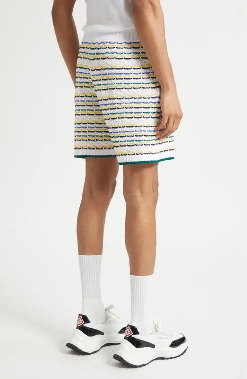 Casablanca Cotton Tuck Stitch Sweater Shorts