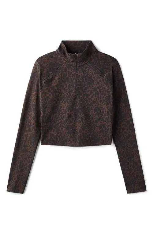 RHONE Revive Leopard Quarter-zip Top