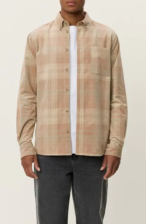 LES DEUX Kash Check Corduroy Button-down Shirt