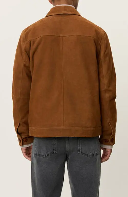 LES DEUX Nyle Goatskin Suede Coach's Jacket