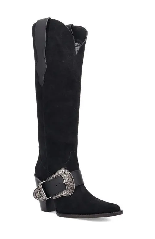 DINGO Over-the-knee Western Boot - Black