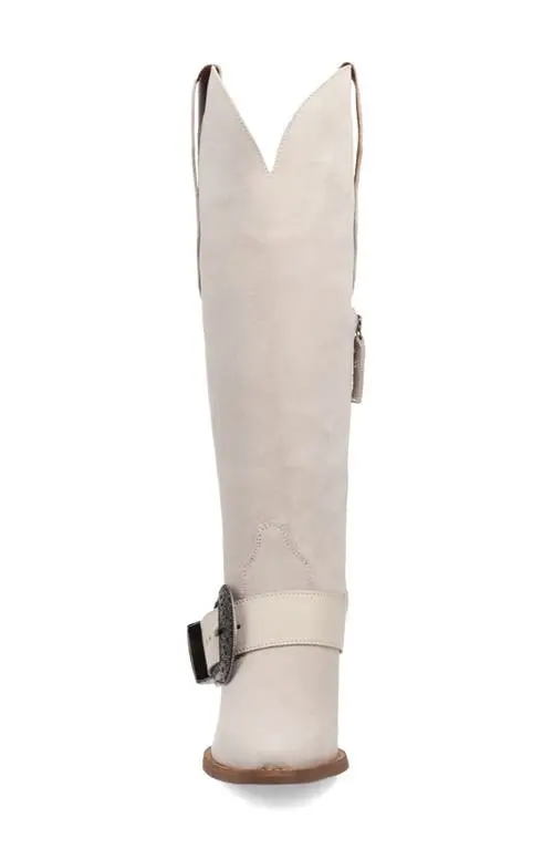 DINGO Over-the-knee Western Boot - Light Grey