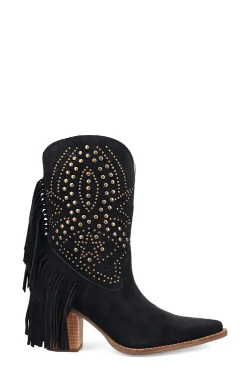 DINGO Star Power Studded Western Boots - Black