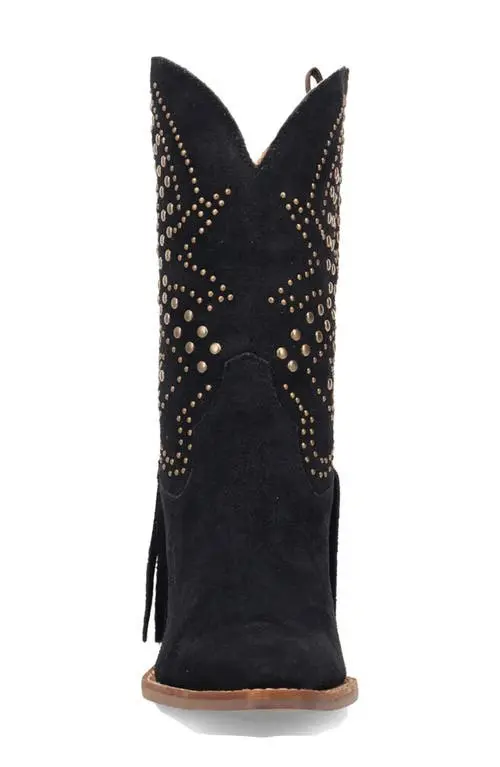 DINGO Star Power Studded Western Boots - Black