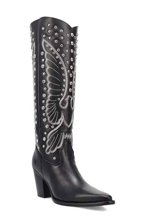 DINGO Diamonds Forever Knee High Western Boot - Black
