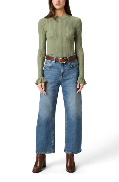 Paige Ophelia Pointelle Organic Cotton Blend T-shirt