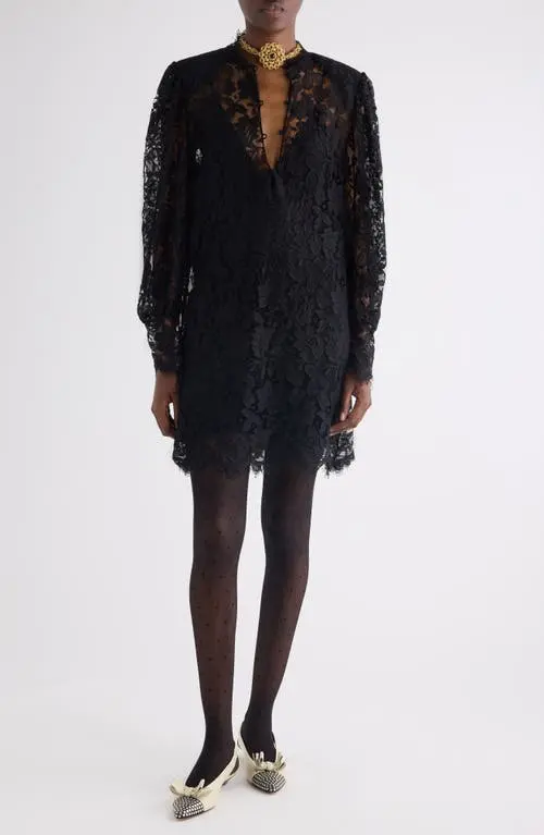 Chloé Long Sleeve Lace Minidress