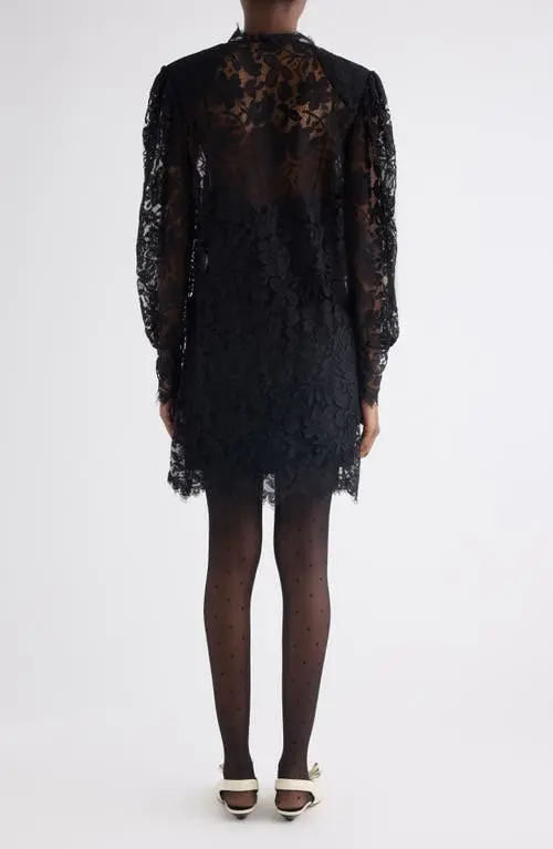 Chloé Long Sleeve Lace Minidress
