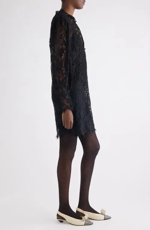 Chloé Long Sleeve Lace Minidress