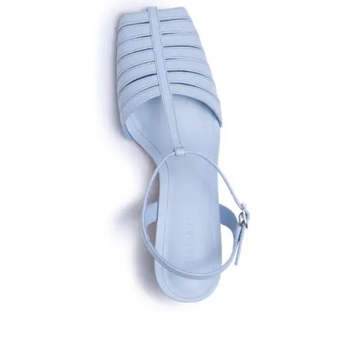Bernardo Peoria Leather T-strap Pumps - Something Blue