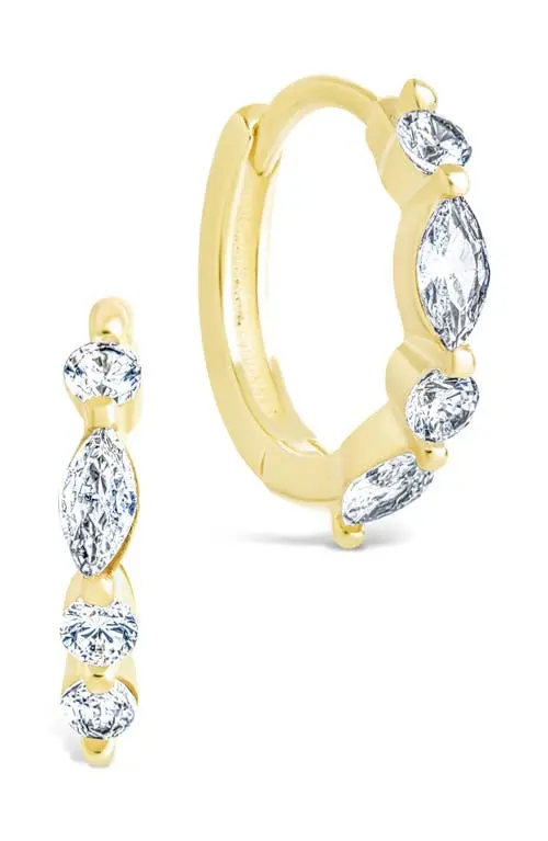 Sterling Forever Kensington Cubic Zirconia Hoop Earrings - Gold