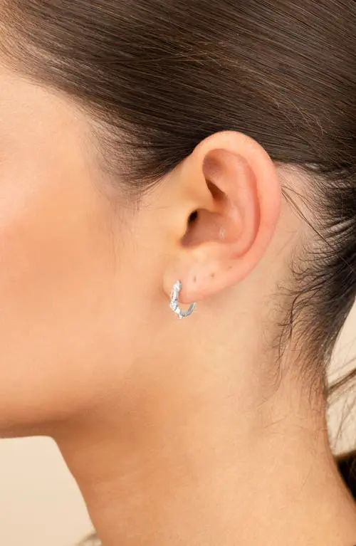 Sterling Forever Kensington Cubic Zirconia Hoop Earrings - Silver
