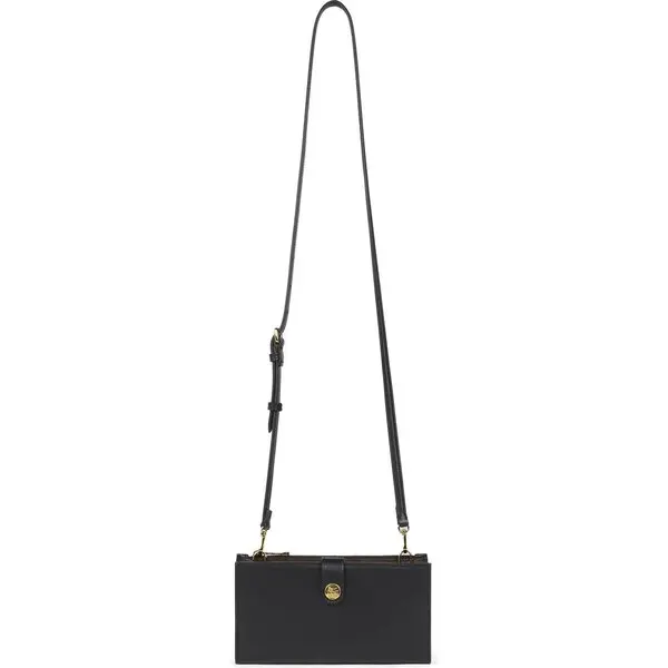Etro Leather Wallet On A Strap - Black