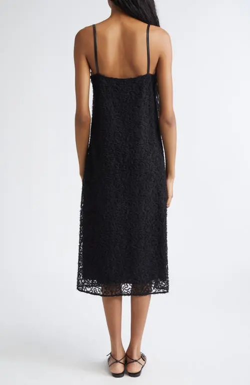 Proenza Schouler Virginie Embroidered Fringe Mesh Slipdress