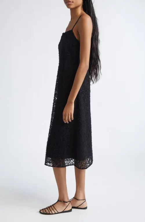 Proenza Schouler Virginie Embroidered Fringe Mesh Slipdress