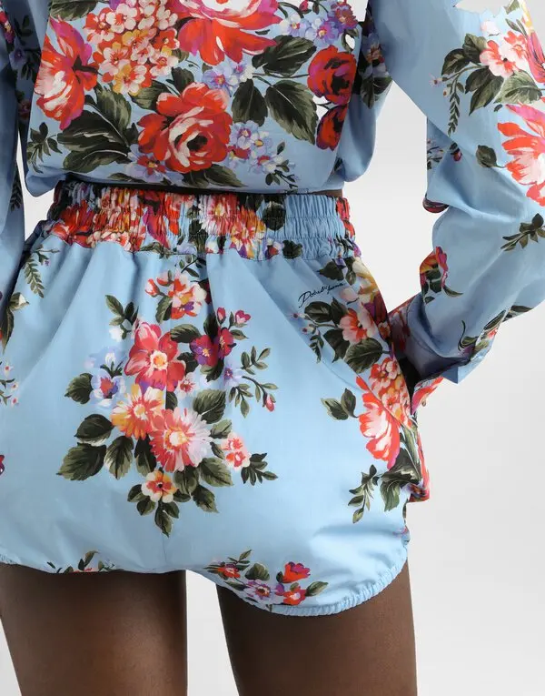 Dolce & Gabbana Flower Bouquet-print Cotton Poplin Culotte - Multicolor