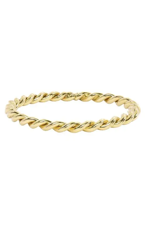 ZOE LEV Twist Band Ring - Yellow Gold