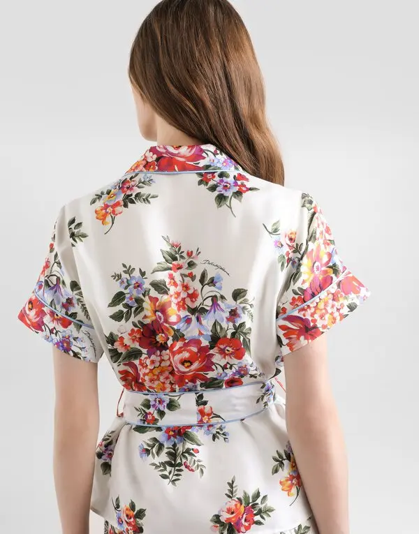 Dolce & Gabbana Flower Bouquet-print Twill Shirt - Multicolor
