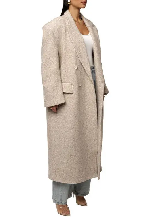 JLUXLABEL Wool-blend Double-breasted Coat - Beige