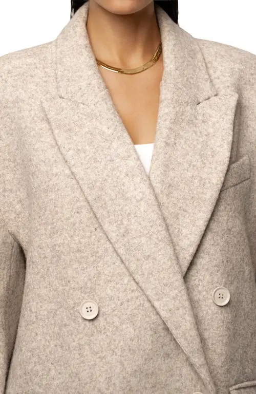 JLUXLABEL Wool-blend Double-breasted Coat - Beige