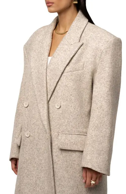 JLUXLABEL Wool-blend Double-breasted Coat - Beige
