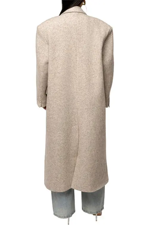 JLUXLABEL Wool-blend Double-breasted Coat - Beige