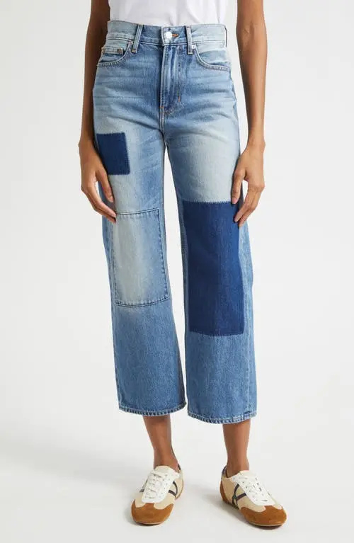 Veronica Beard Dylan Patchwork Straight-leg Jeans - Time Lapse