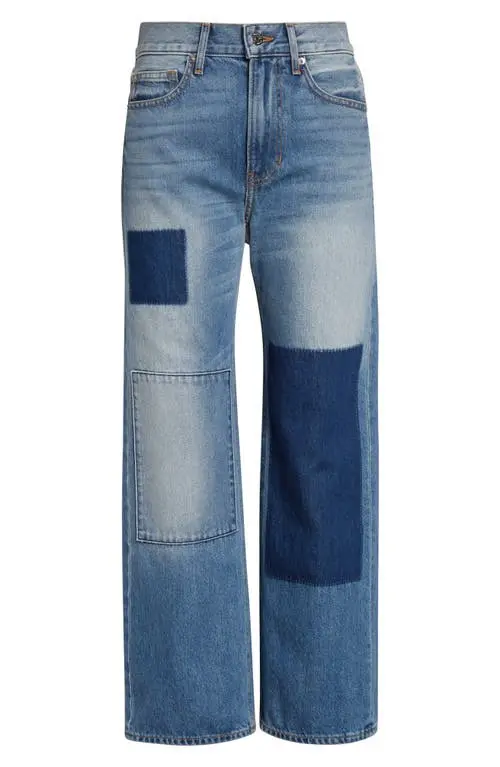 Veronica Beard Dylan Patchwork Straight-leg Jeans - Time Lapse