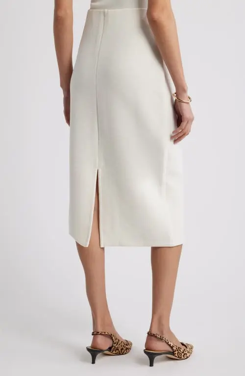 Caslon Ottoman Knit Midi Skirt - White Hot