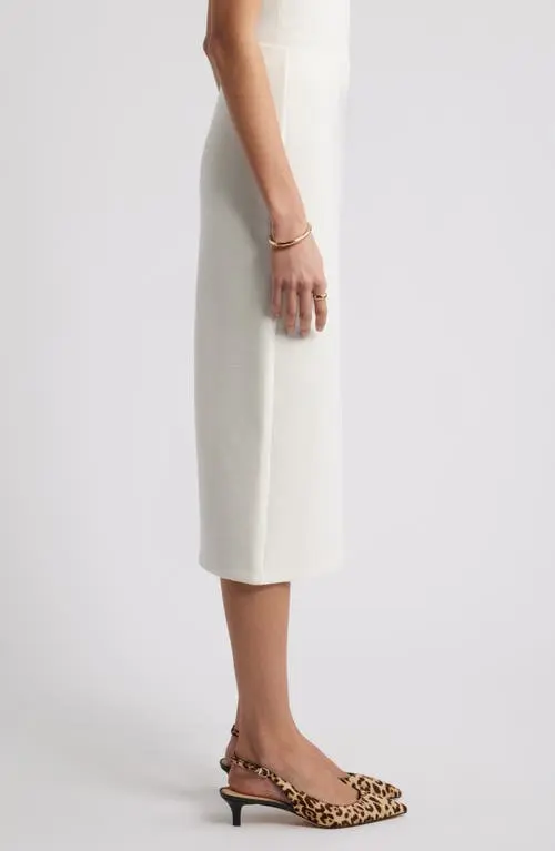 Caslon Ottoman Knit Midi Skirt - White Hot